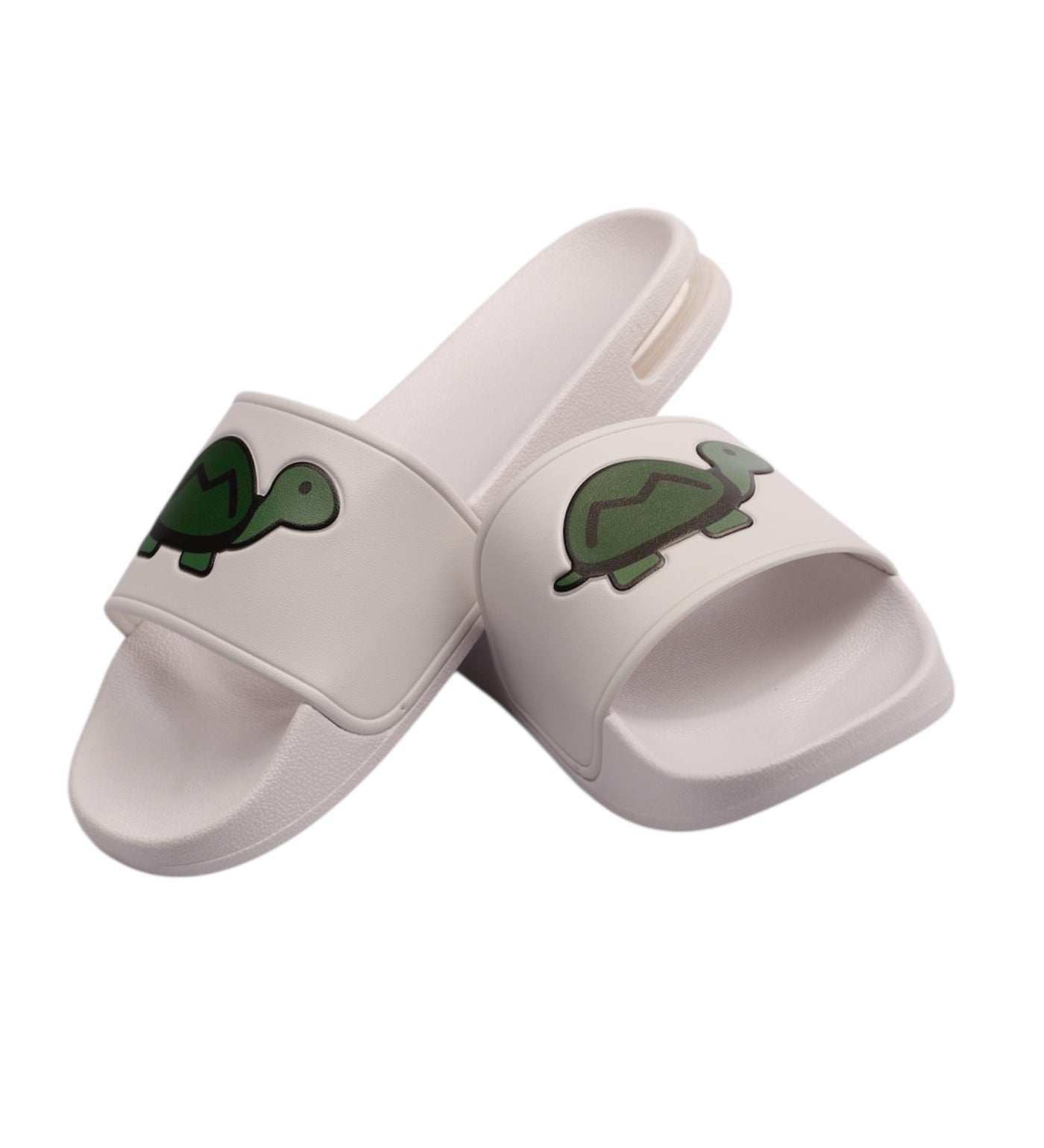 Lamehra Slides + Airbag Cushioning, White – exoplus